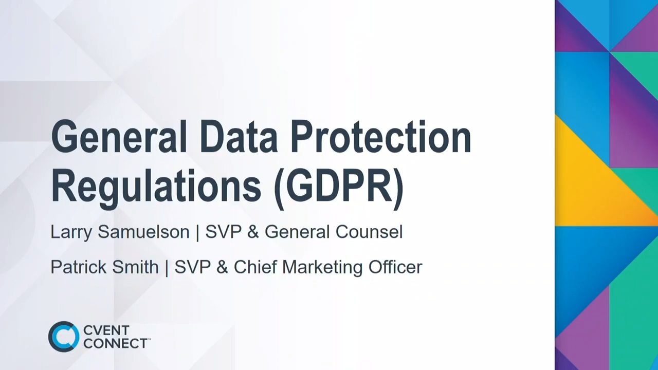 General Data Protection Regulations (GDPR) - A 60 Day View