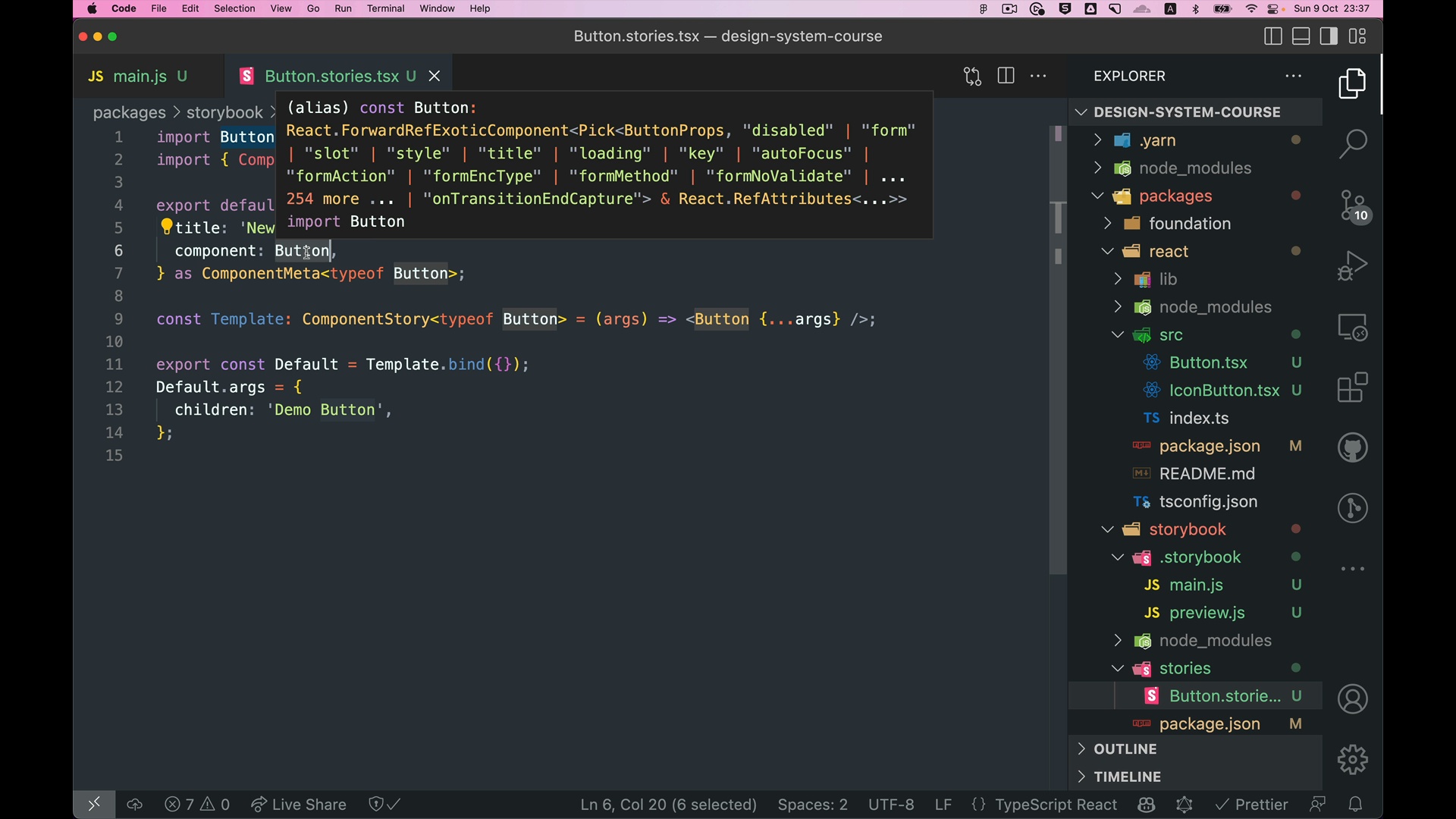 Creating Your First Stories in Storybook - Build a Complete Company Design System | newline