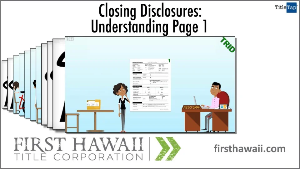 Understanding Your Loan: Closing Disclosure Page 1 - Honolulu, Kahala ...