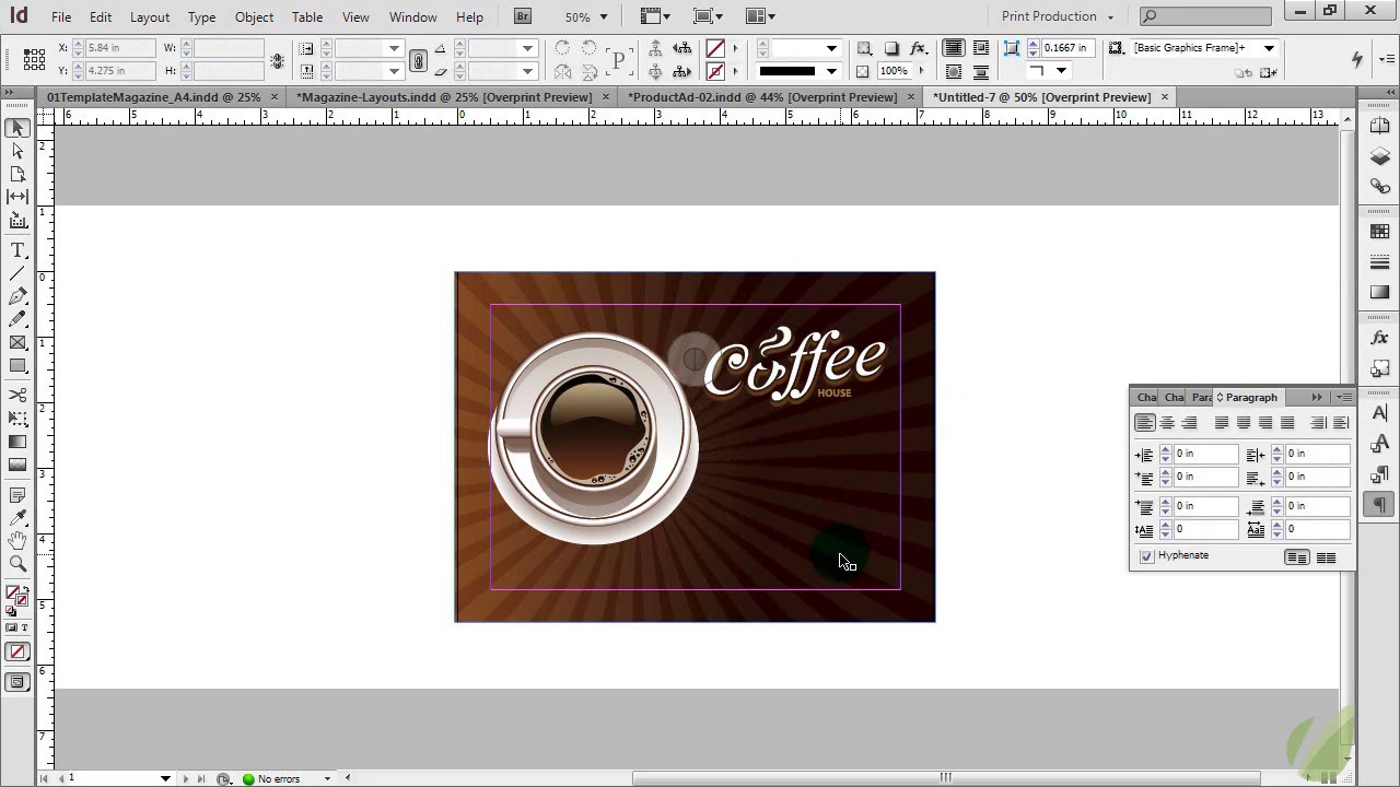 Intro to Print Ad Design - Half Page Horizontal