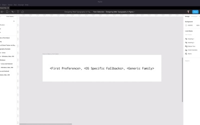 Web Typography Basics in Figma - Font Stacks