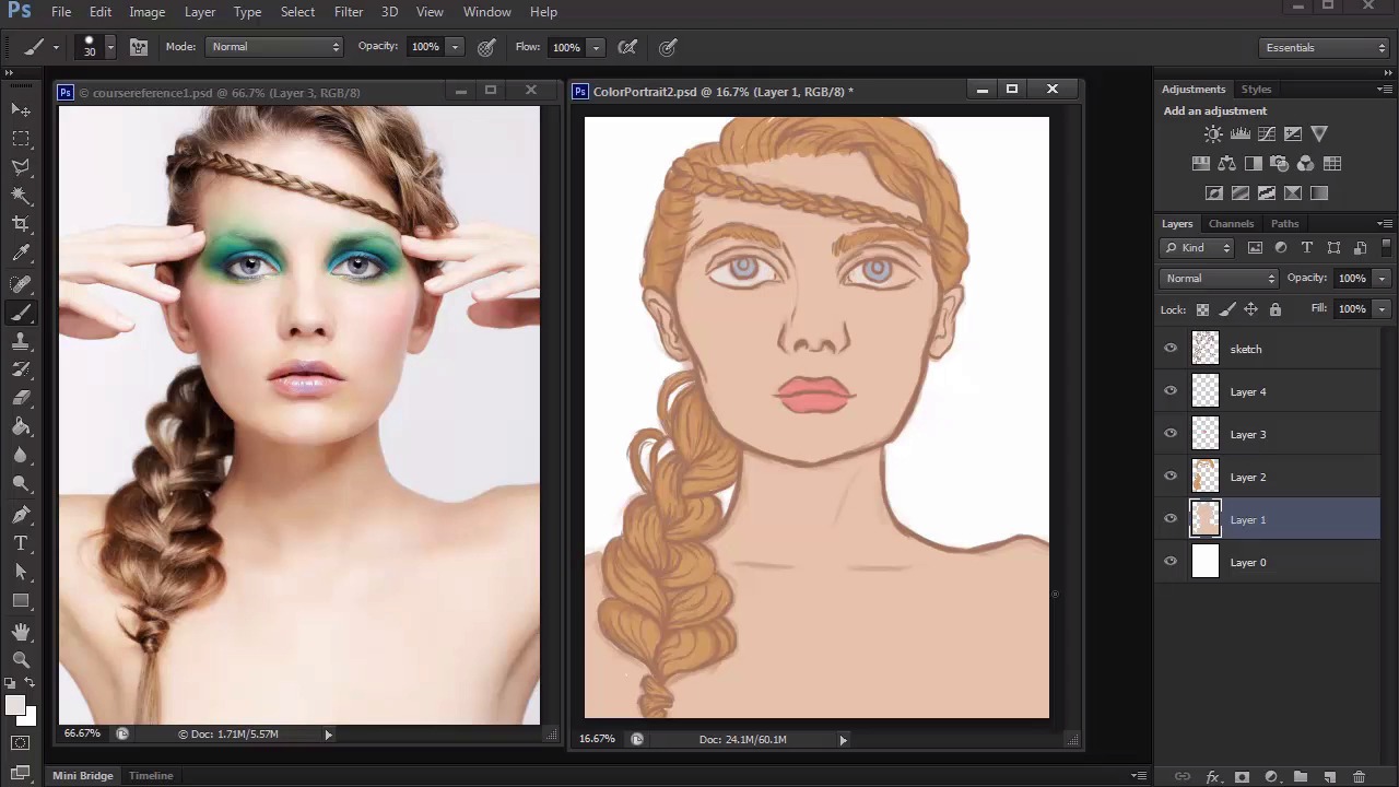 Digital Portrait Painting in Adobe Photoshop - Prep and Create Your ...