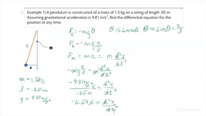 Constructing a Differential Equation for the Position of an Object in ...