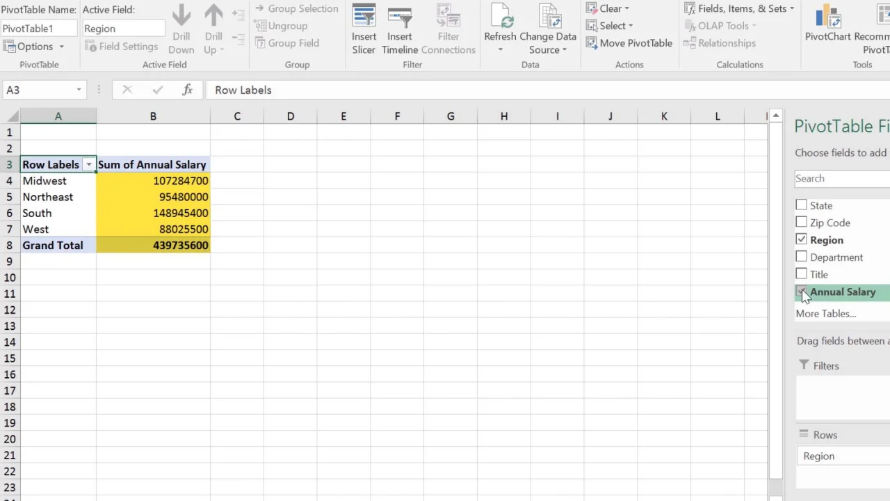 Pivottables Excel And Data Analysis