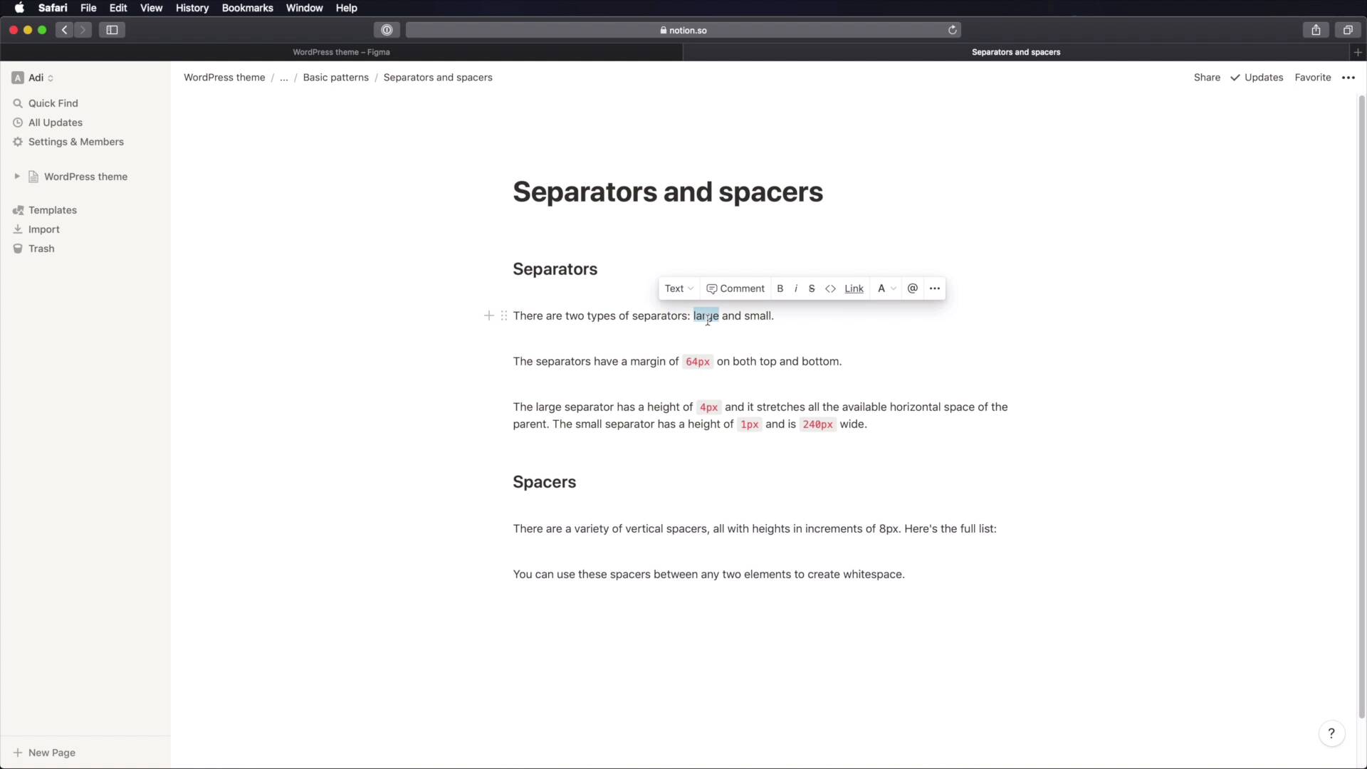 Designing for WordPress - Separators and Spacers