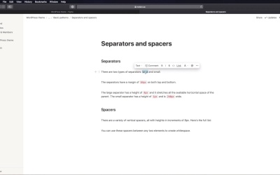 Designing for WordPress - Separators and Spacers