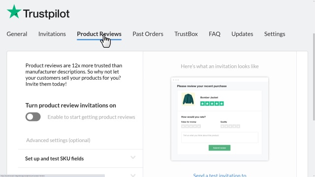 Trustpilot's BigCommerce integration