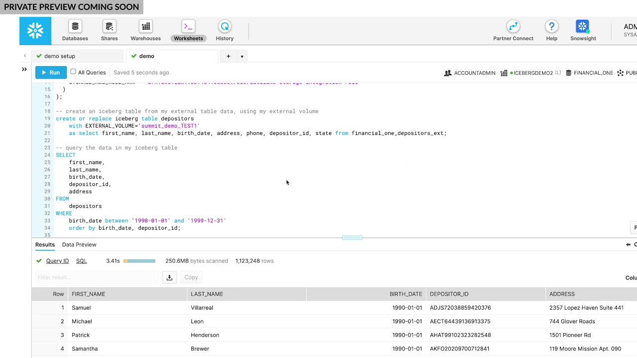What Are Iceberg Tables In Snowflake? 6 Minute Demo What Are Iceberg Tables In Snowflake? 6 Minute Demo