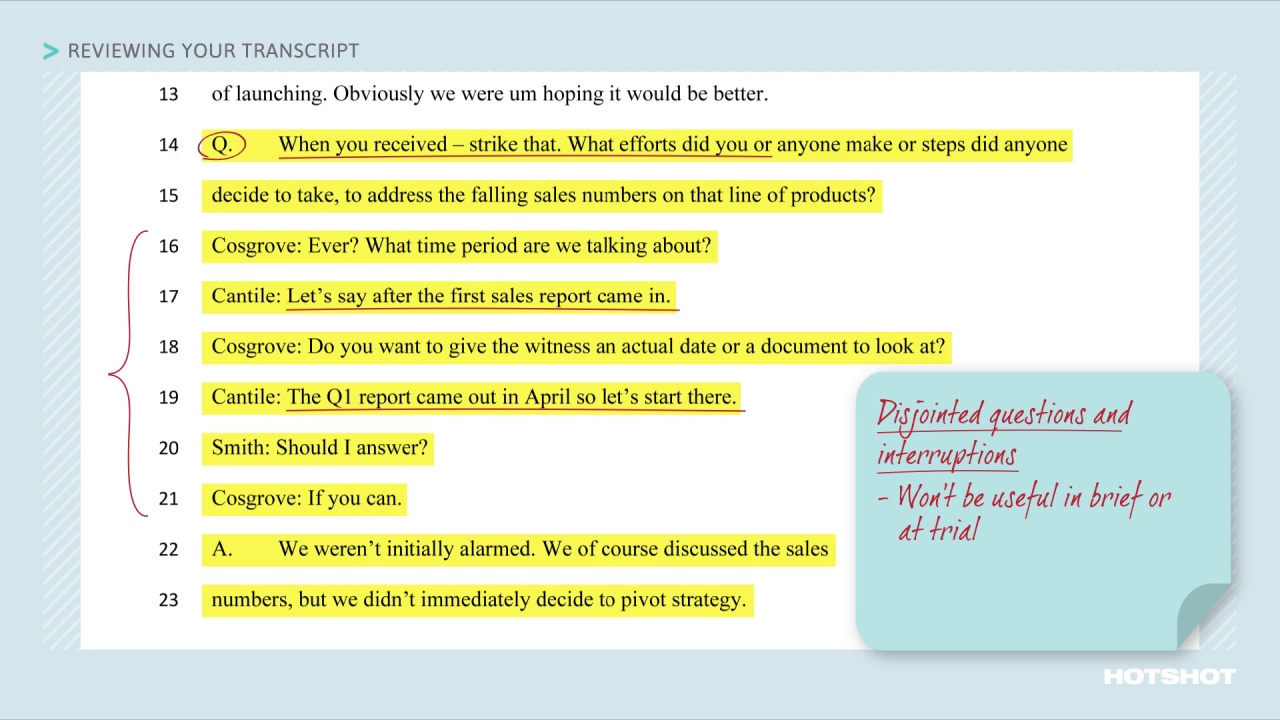 Reviewing Your Transcript - Depositions