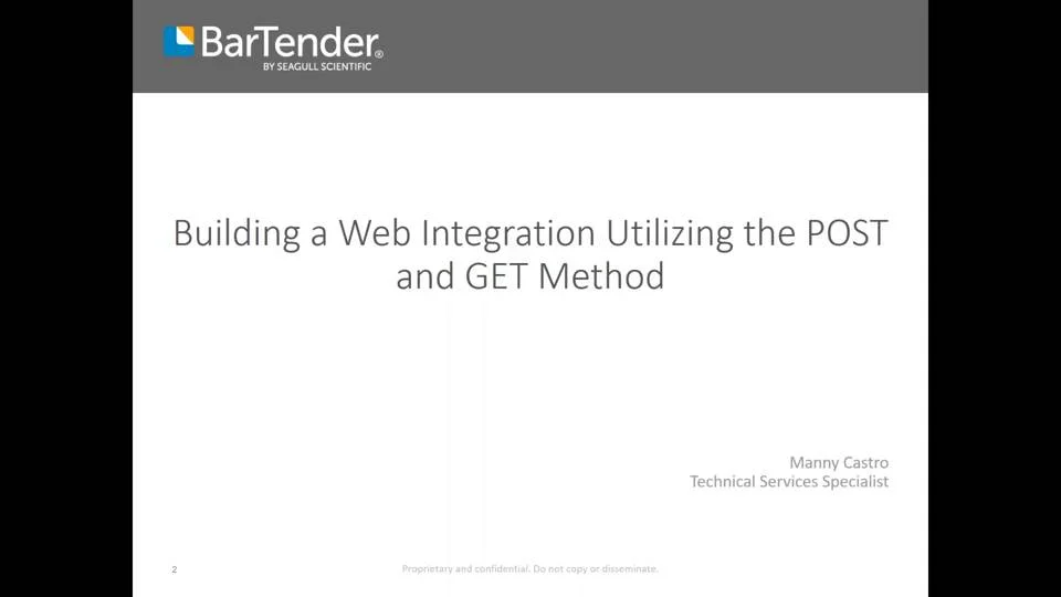 Building a web service integration (Video - 33:10) – Seagull Support Portal