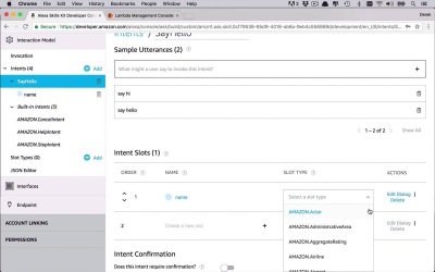 Create Your Own Alexa Skill - Creating the Hello World Skill