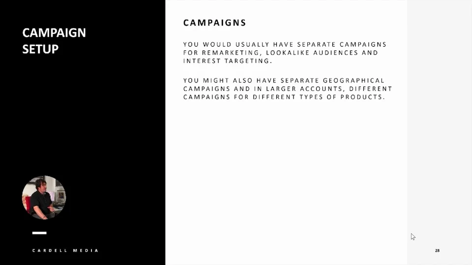 Basic Facebook Account Structure - Chris Cardell