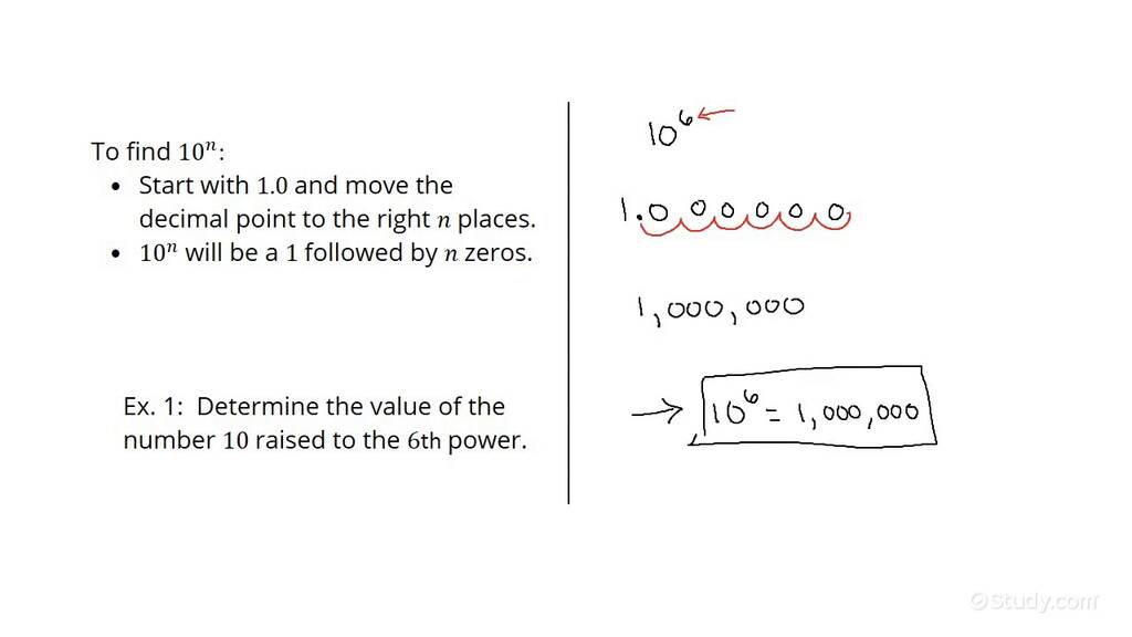 Determining Positive Powers of 10 | Algebra | Study.com