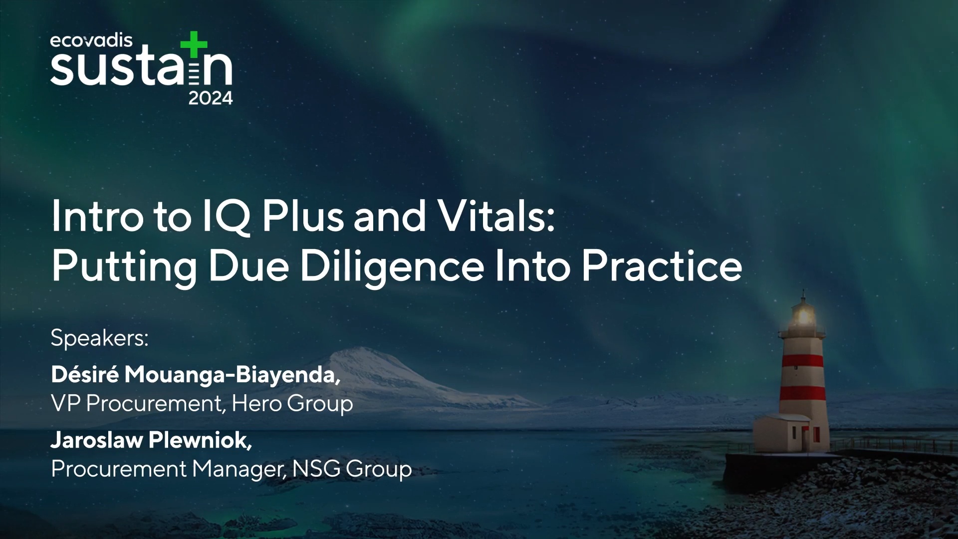 Intro to IQ Plus and Vitals: Putting Due Diligence Into Practice | EcoVadis