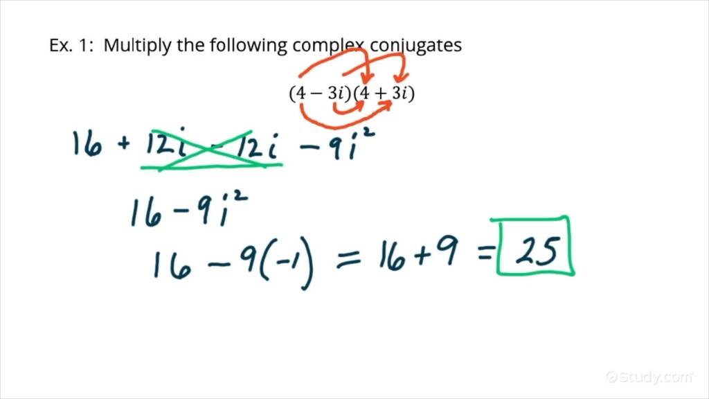 How To Multiply Expressions Involving Complex Conjugates Algebra
