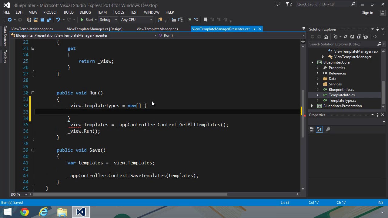 Windows App From Scratch - Implementing the Template Manager