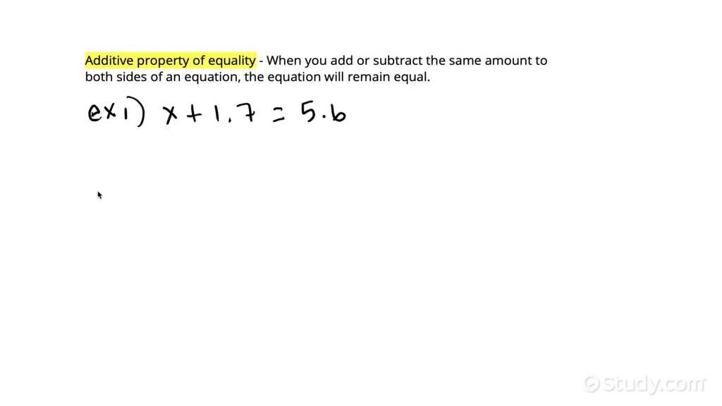 using-the-additive-property-of-equality-with-decimals-algebra-study