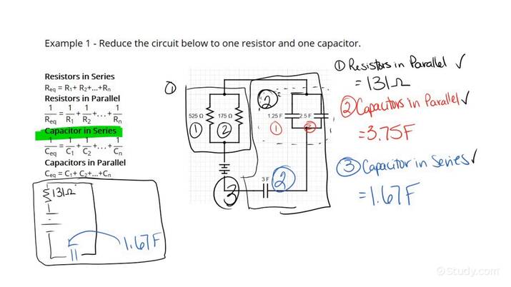 How to Reduce a Circuit of Resistors and Capacitors to its Equivalent with the Minimum Number of ...