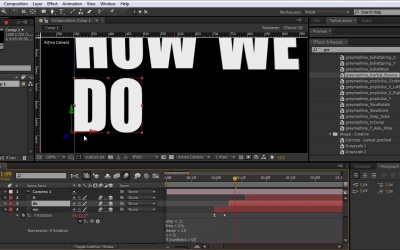 Advanced Text Treatments in After Effects - Kinetic 3D Rotations Part Two
