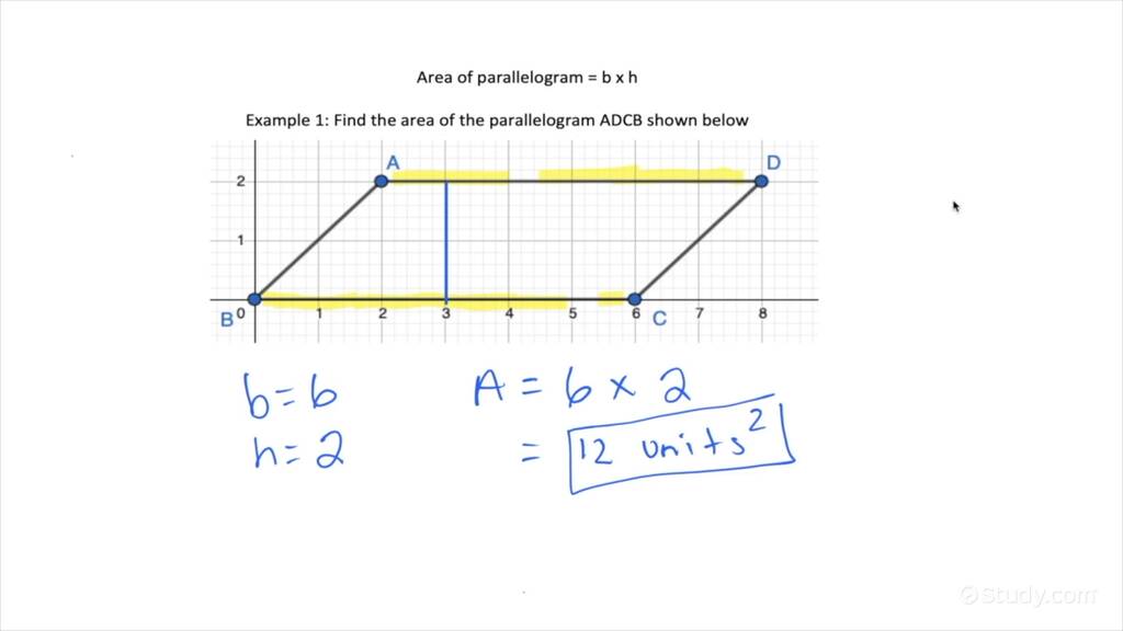 How to Find the Area of a Parallelogram in the Coordinate Plane ...