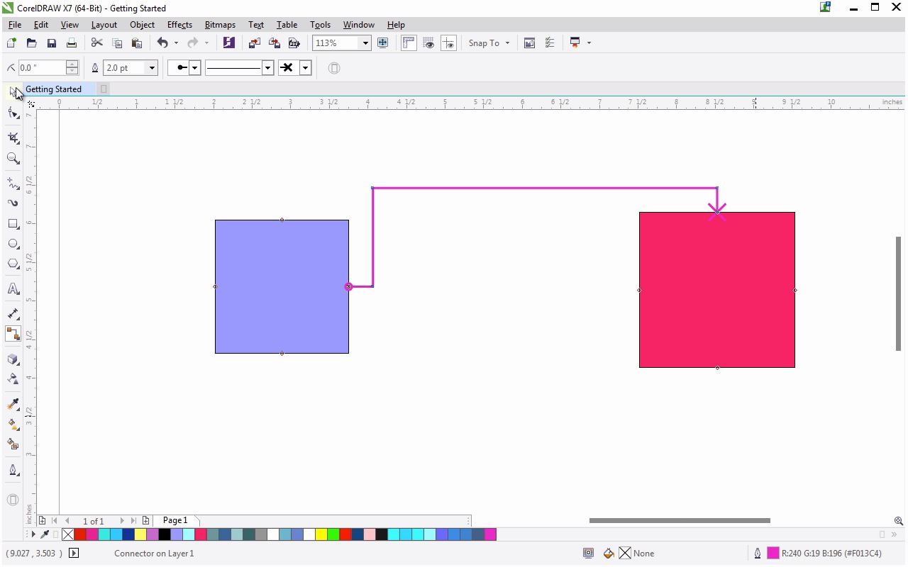 Getting Started With CorelDRAW - Connector Tools