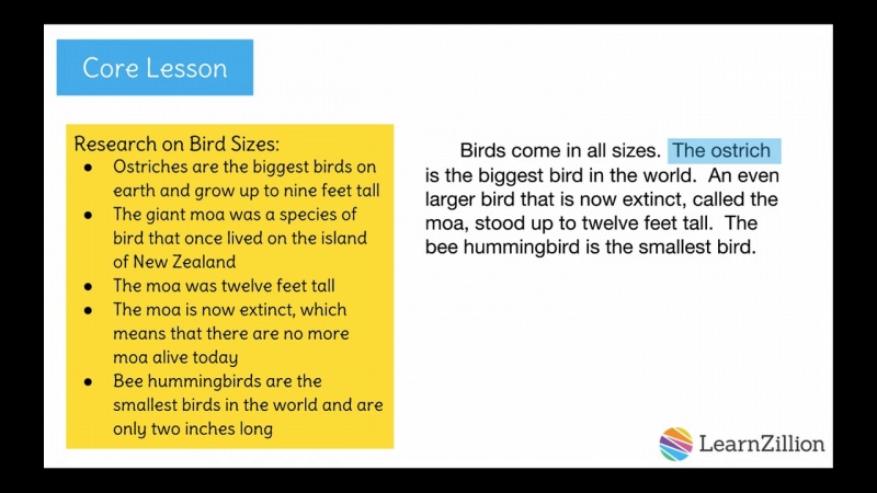 Include facts, definitions, and details that develop the topic | IL ...