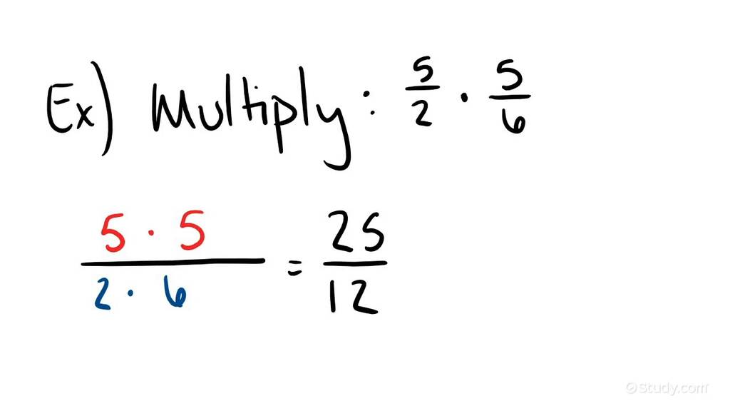 Multiplying Signed Fractions | Algebra | Study.com