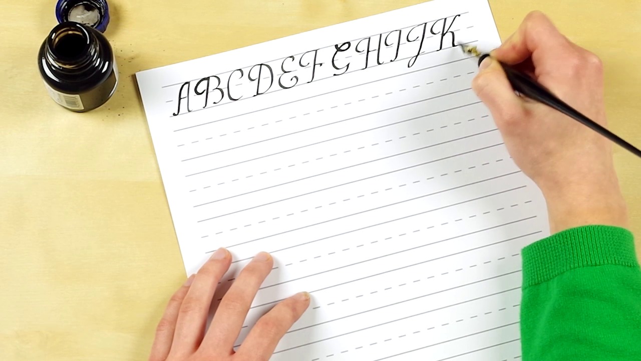 The Art of Calligraphy: Roundhand Script - Ink the Uppercase Alphabet