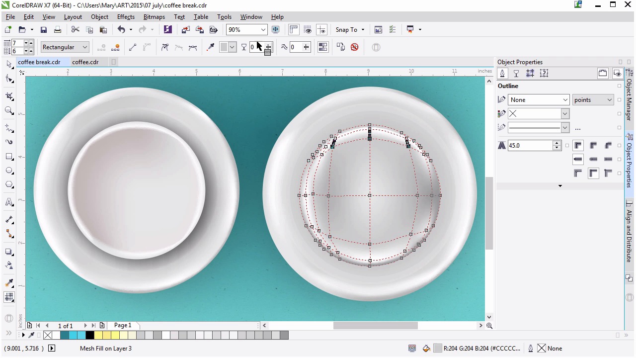 Advanced Techniques in CorelDRAW - Creating a Cup