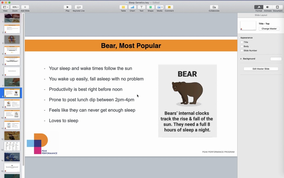 Optimal Sleep and Wake Times - Sleep Optimisation · Peak Health System
