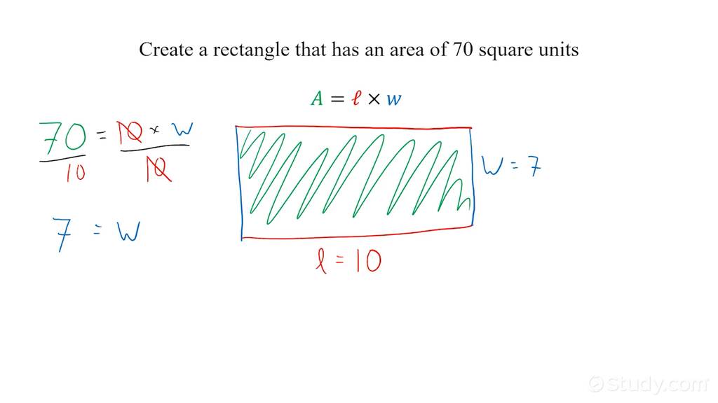 How to Create a Rectangle Given a Number of Square Units | Algebra ...