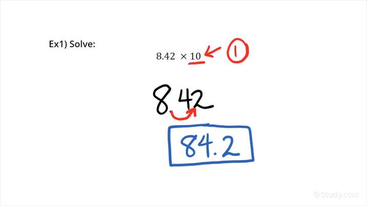 How to Multiply Decimals by a Power of Ten | Math | Study.com