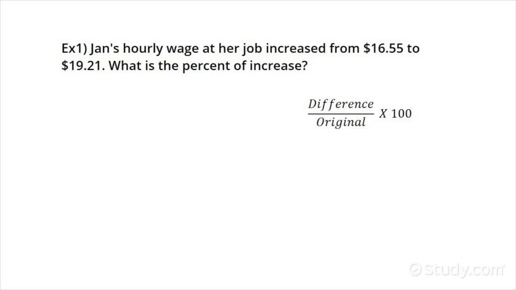 Advanced Finding of the Percentage Increase or Decrease | Algebra ...