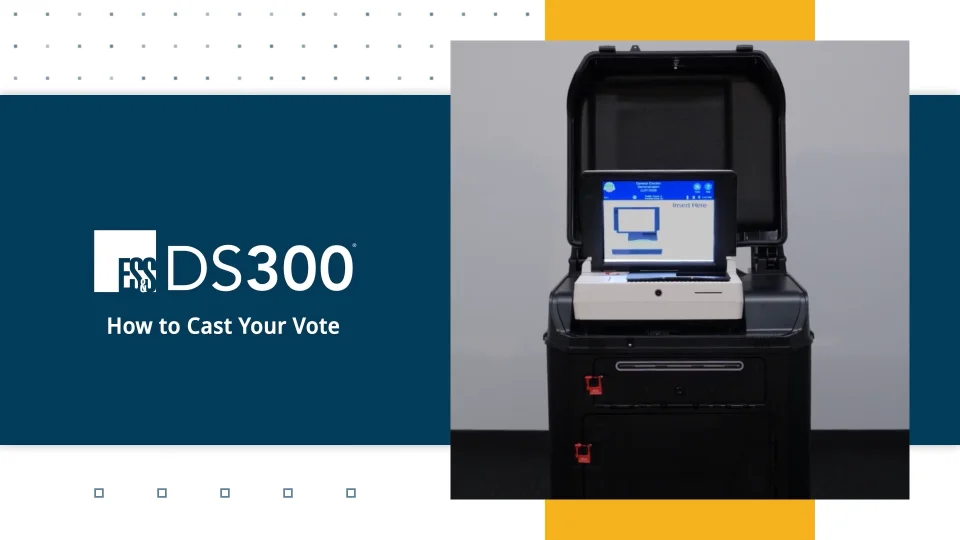 Video: DS300 How to Vote - Simplified Ballot - Election Systems & Software