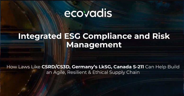 Integrated ESG Compliance and Risk Management | EcoVadis