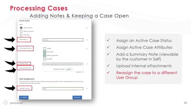 How to process a case in Dashboard | Granicus Support