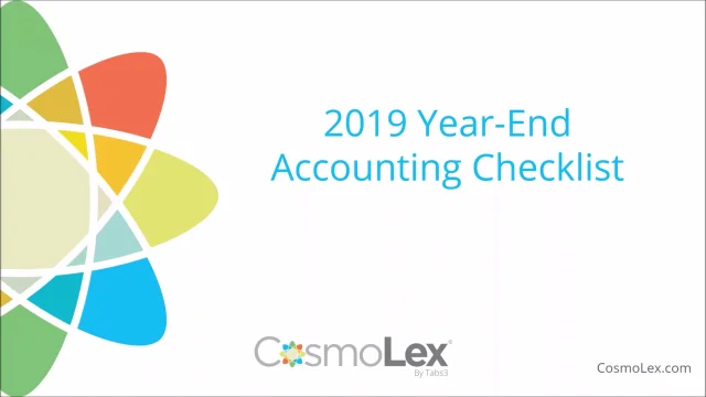 Year-end Accounting Checklist for Law Firms (47:42) - CosmoLex