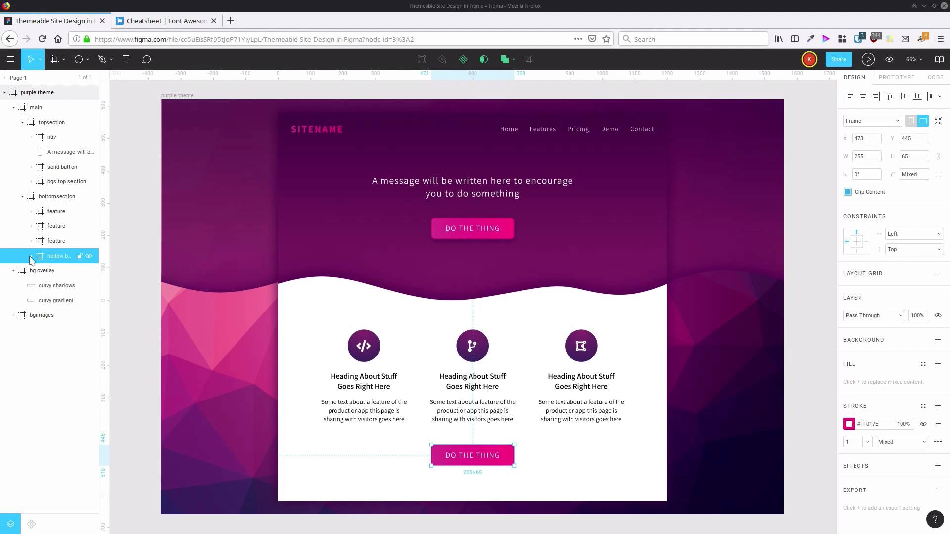 Create a Themeable Site Design in Figma - Duplicate Features and Add ...