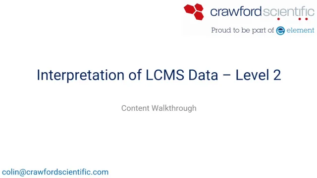 LC-MS Data Interpretation Level 2 Training | Element Lab Solutions
