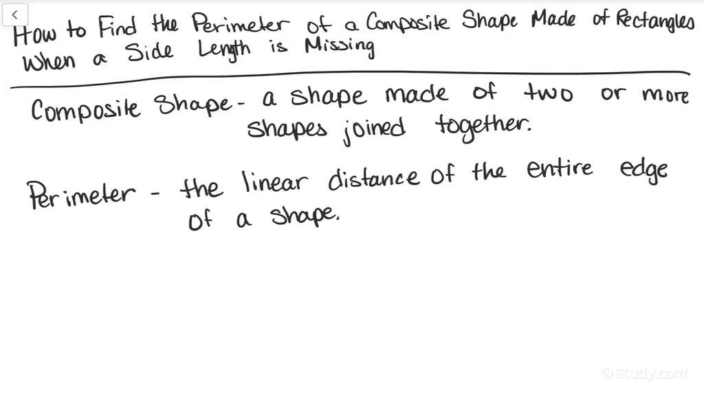 How to Find the Perimeter of a Composite Shape Made of Rectangles when ...