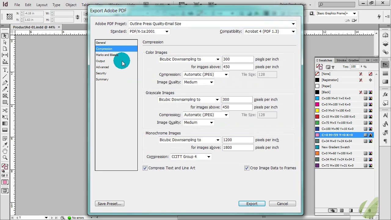 Intro to Print Ad Design - Exporting Options