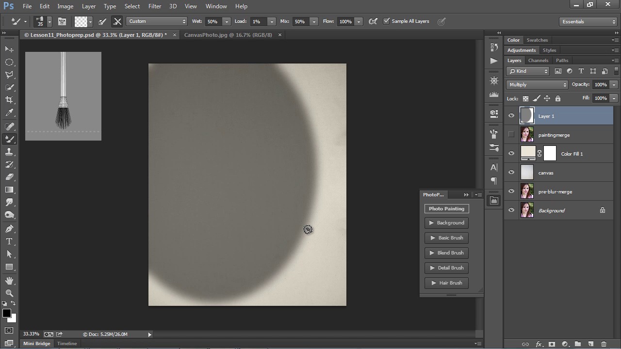 Creative Photo Effects in Adobe Photoshop - Background Brush Work