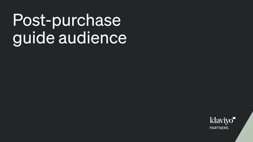 How to create a post-purchase flow | Klaviyo Help Center