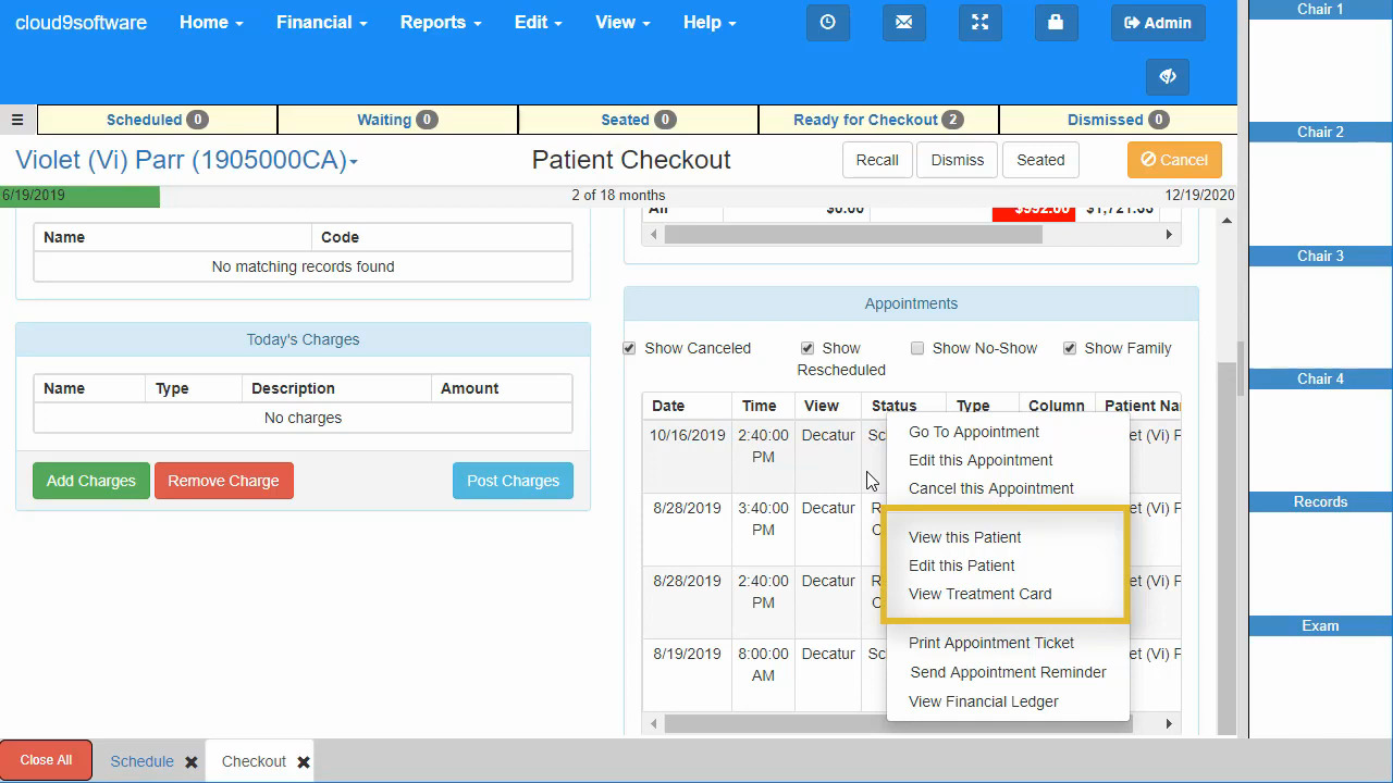 Scheduling - Making and Modifying an Appointment – Cloud 9