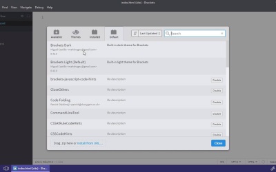 Essential Extensions for Brackets - The Extension Manager