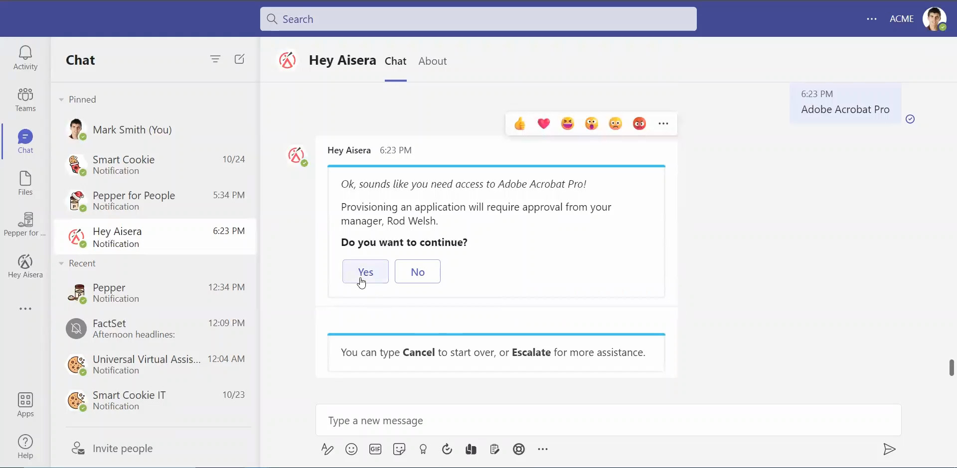 AI Service Desk & Application Provisioning
