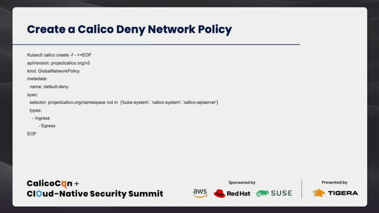 Isolating namespaces with Calico policies