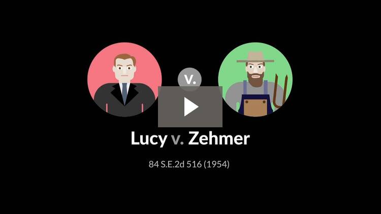 Lucy v. Zehmer - Case Brief - Quimbee