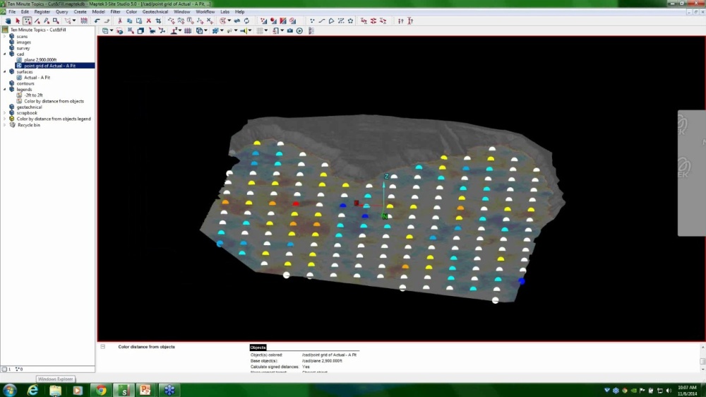 Maptek - Verify bench conformance using cut & fill maps