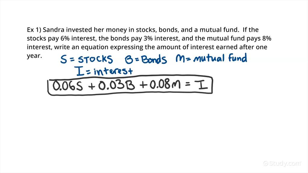 Writing an Equation from a Word Problem that Requires Multiple ...